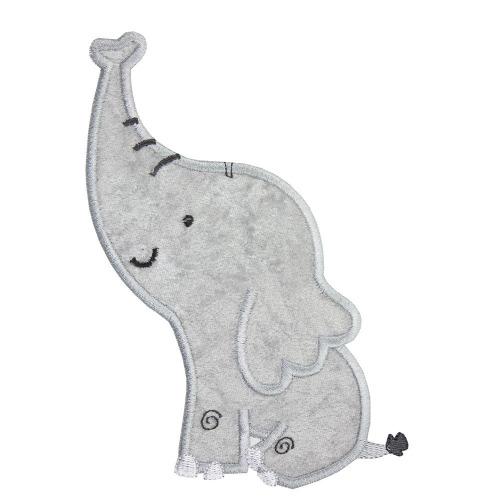 Elephant Sew or Iron on Embroidered Patch | Sew Lucky Embroidery