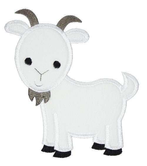 Goat Sew or Iron on Embroidered Patch | Sew Lucky Embroidery