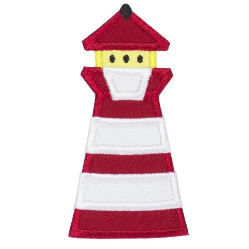 Lighthouse Sew or Iron on Embroidered Patch | Sew Lucky Embroidery