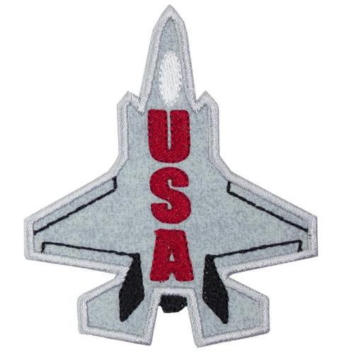 USA Fighter Jet Plane Sew or Iron on Embroidered Patch | Sew Lucky ...